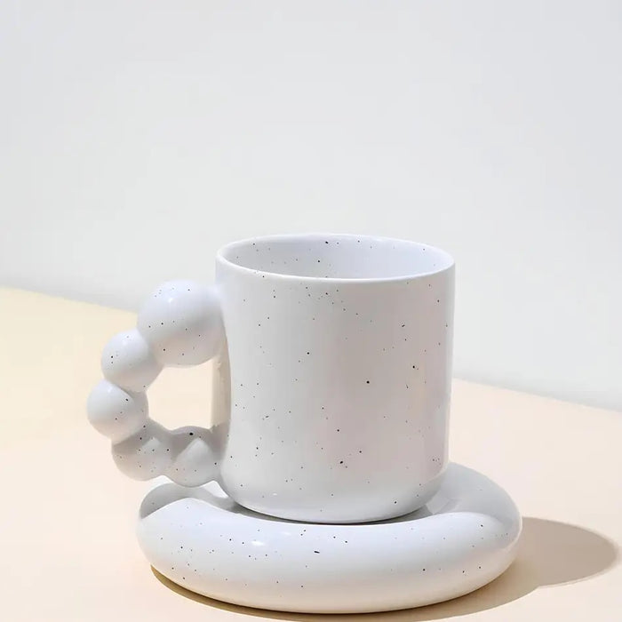 Ceramic Mug Set Bulle - Ink Splashed Pearl Handle
